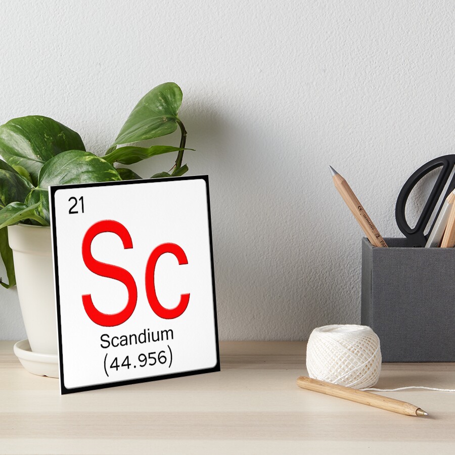"Digital Illustration - Chemical periodic table style tile Sc Scandium ...