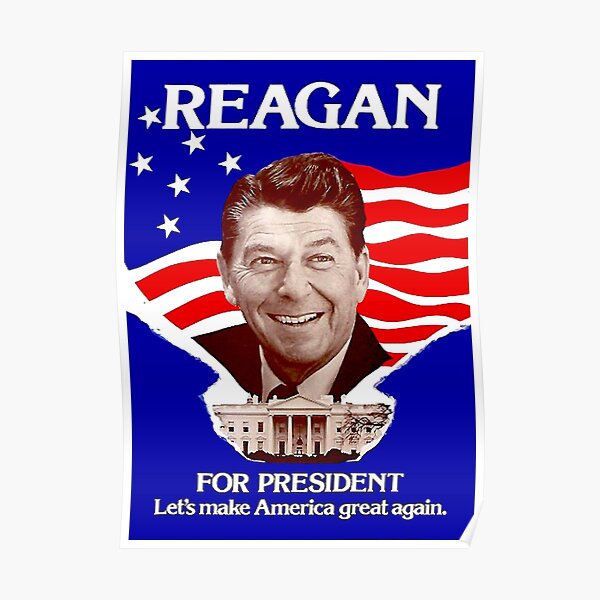 "REAGAN FOR PRESIDENT: Vintage Campaign Advertising Print " Poster for ...