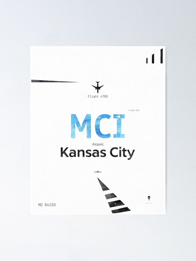 "Kansas City, MCI, Airport code" Poster by Pranatheory | Redbubble