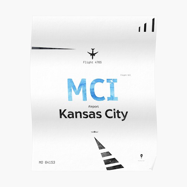 "Kansas City, MCI, Airport code" Poster by Pranatheory | Redbubble