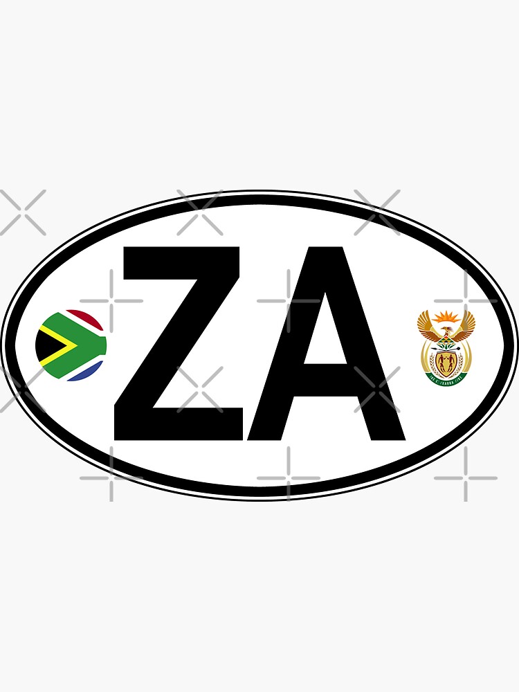 "South Africa Oval Country Code Decal" Sticker for Sale by rogue-design ...