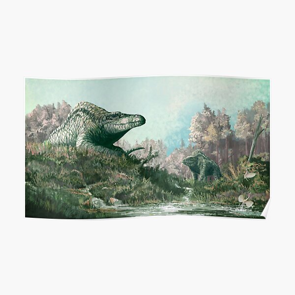 "Retro Megalosaurus" Poster for Sale by MarkWitton | Redbubble