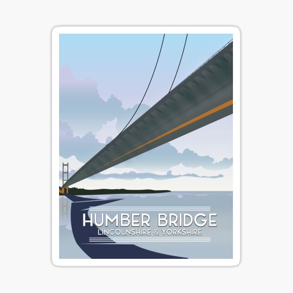 "Humber Bridge, Lincolnshire & Yorkshire" Sticker for Sale by ...