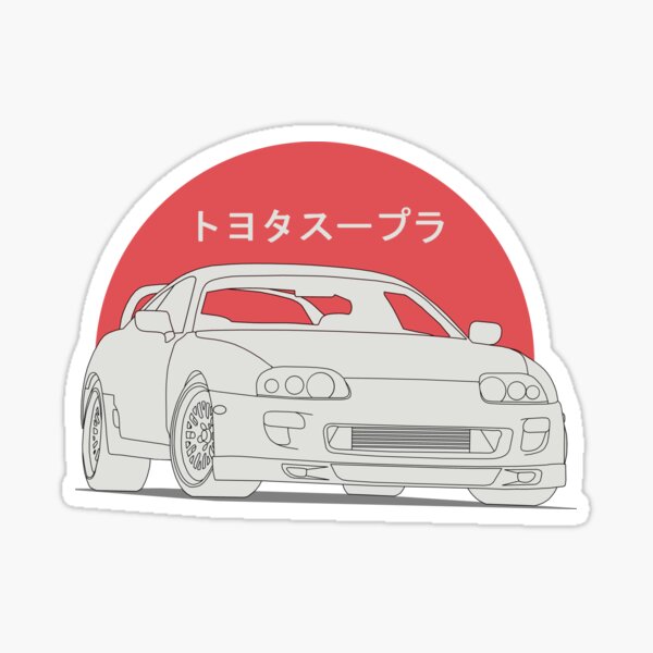 "Toyota supra mk4" Sticker by bijorno | Redbubble