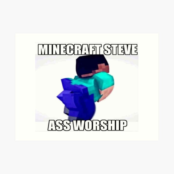 "Minecraft Steve Meme" Art Print for Sale by BoomerUSA | Redbubble