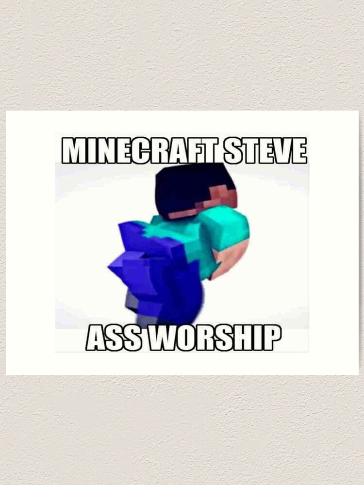 "Minecraft Steve Meme" Art Print for Sale by BoomerUSA | Redbubble