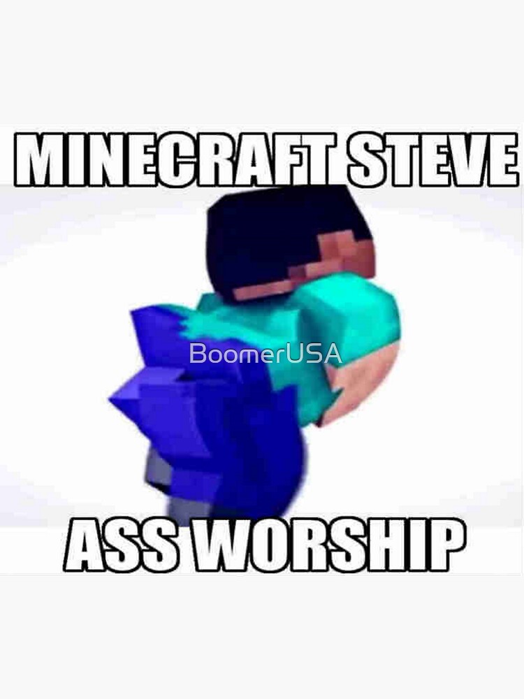 "Minecraft Steve Meme" Sticker for Sale by BoomerUSA | Redbubble