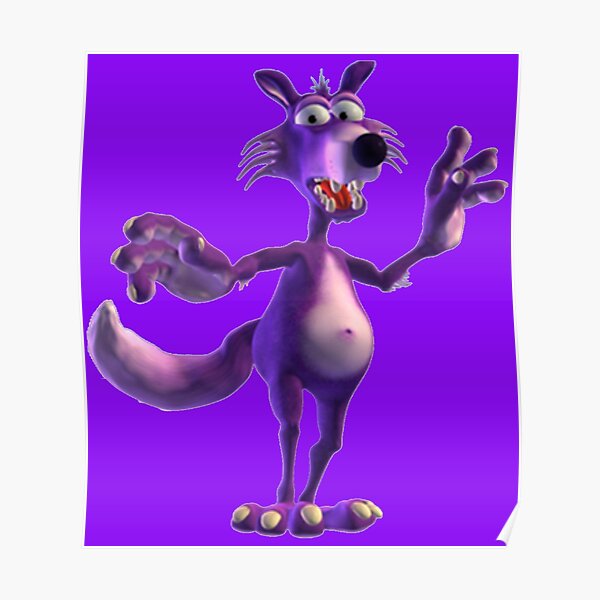 "a purple wolf named Zolt" Poster for Sale by mattydoodle4 | Redbubble