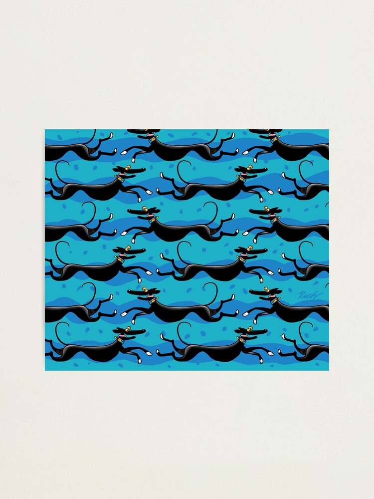 "Blue Zoomies pattern" Photographic Print for Sale by RichSkipworth ...