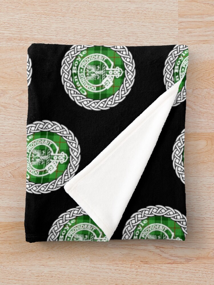 "Clan Boyle surname last name tartan crest badge" Throw Blanket by ...