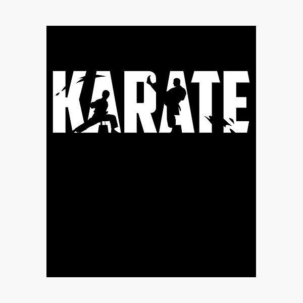 "Karate lettering with silhouette" Photographic Print by Mohja-Design ...