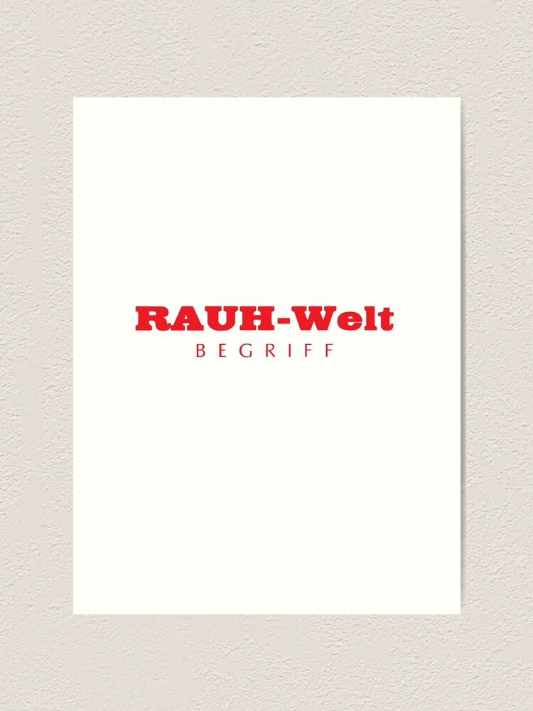 "RWB Rauh Welt Begriff Red Logo" Art Print by subieliu | Redbubble