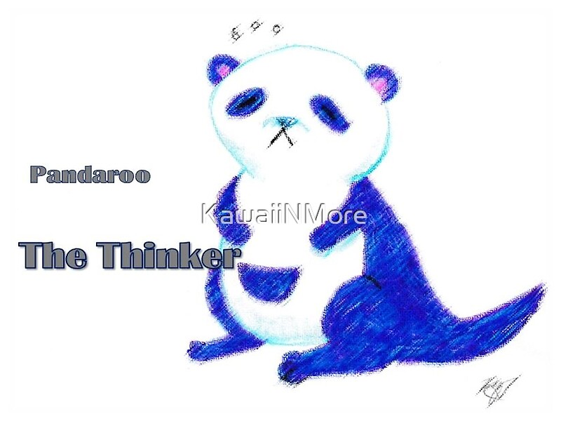 "Pandaroo the Thinker" by KawaiiNMore | Redbubble