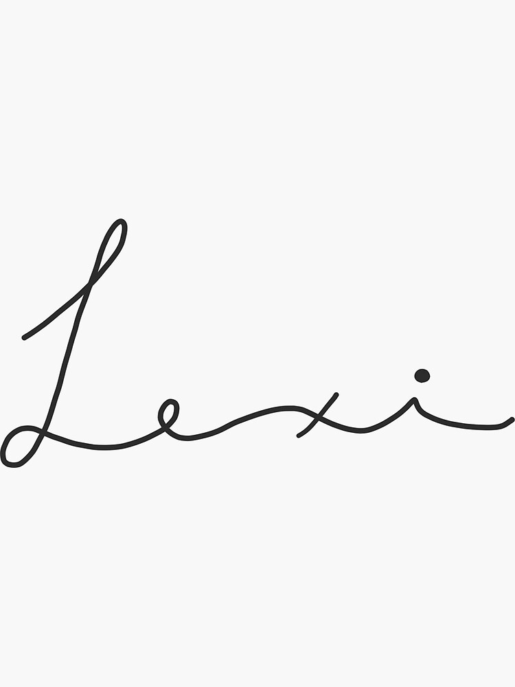 "Lexi cursive " Sticker for Sale by lexishoup | Redbubble