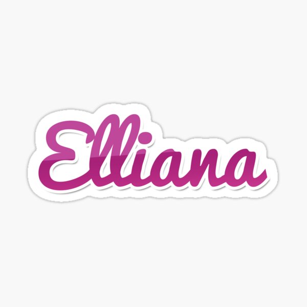 "Elliana" Sticker for Sale by rednready6 | Redbubble