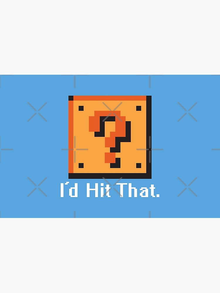 "I'd Hit That - 8-Bit Question Block" Zipper Pouch for Sale by ...