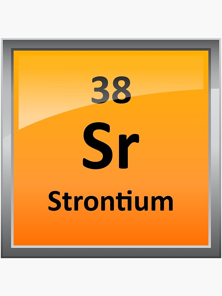 "Strontium Element Symbol - Periodic Table" Acrylic Block by ...