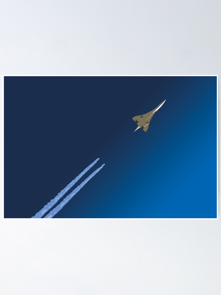 "Concorde “contrails” 2" Poster for Sale by Speedbirddesign | Redbubble
