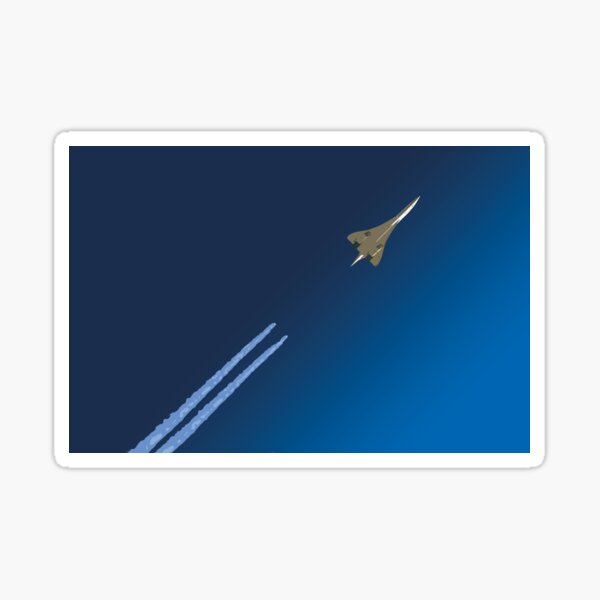 "Concorde “contrails” 2" Sticker by Speedbirddesign | Redbubble