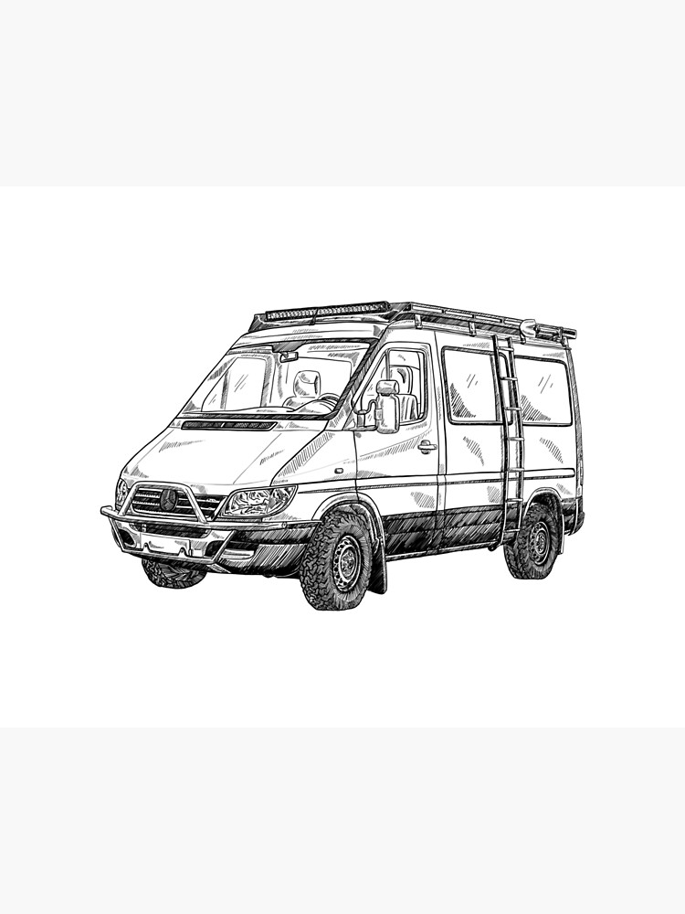 SPRINTER CAMPER VAN Pen And Ink, Drawing, Sketch, Art, 41% OFF