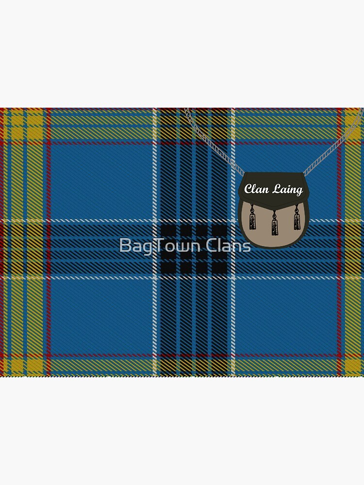 "Clan Laing surname last name Scottish Clan tartan badge crest" Sticker ...