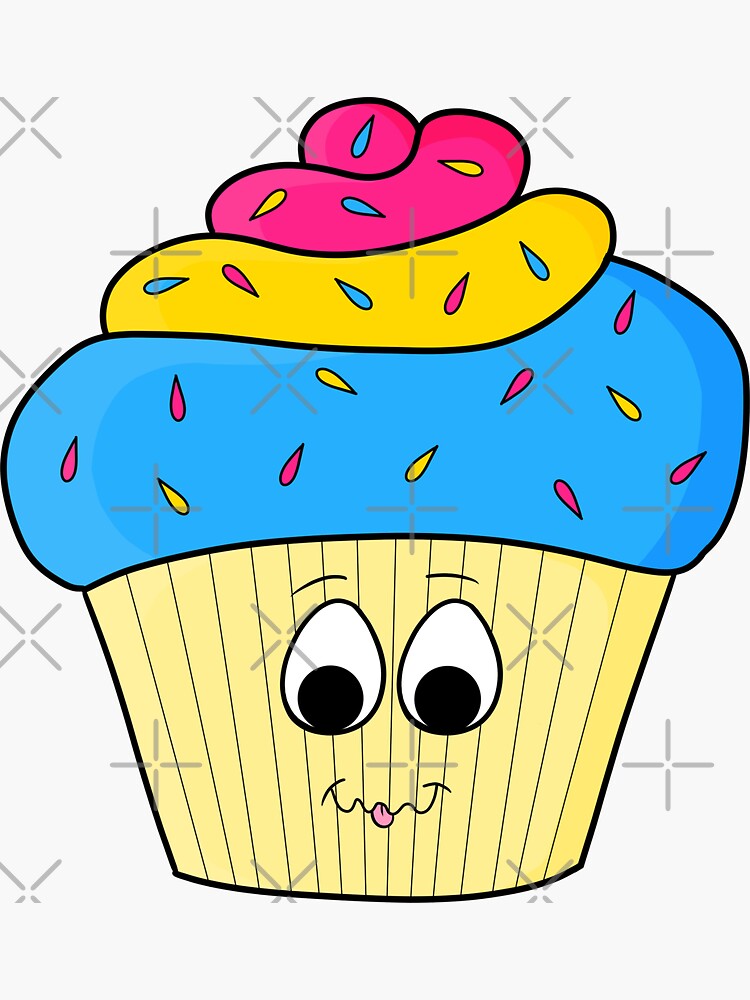 "Pan Muffin – Pride Muffins Series" Sticker for Sale by AlexVR | Redbubble