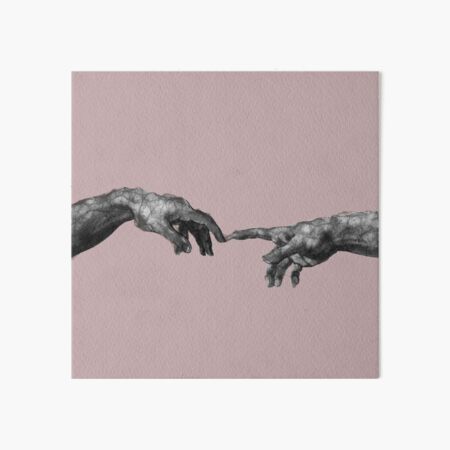 "The Creation of Adam - {Connection}" Art Board Print by chickenugget ...