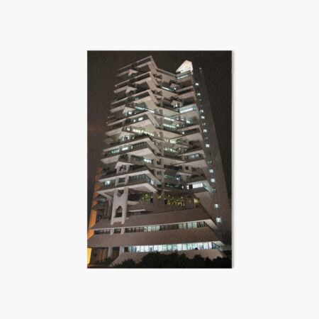 "Intiland Tower (by night)" Art Board Print for Sale by buildings ...