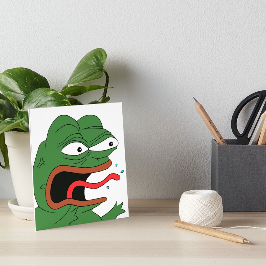 "Angry Pepe" Art Board Print by nickvartanian | Redbubble