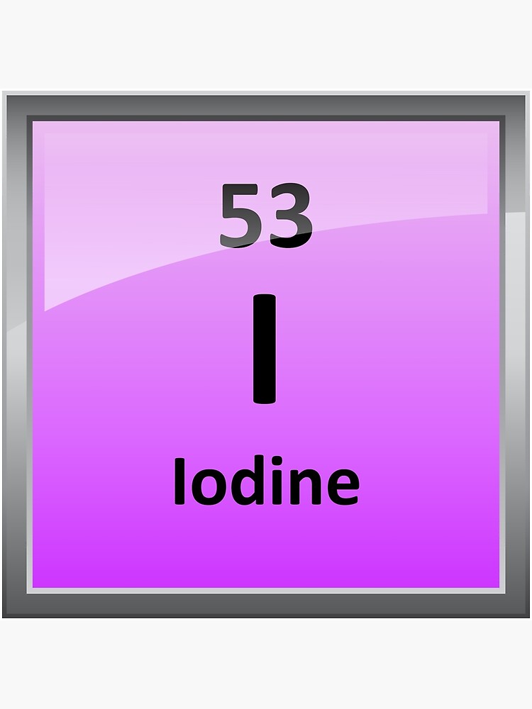 "Iodine Element Symbol - Periodic Table" Art Board Print for Sale by ...