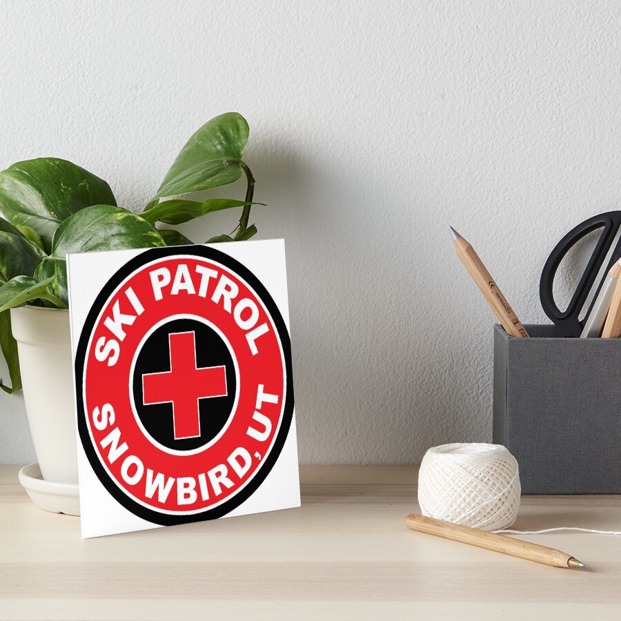 "SNOWBIRD UTAH Ski Patrol Ski Skiing Art" Sticker for Sale by ...