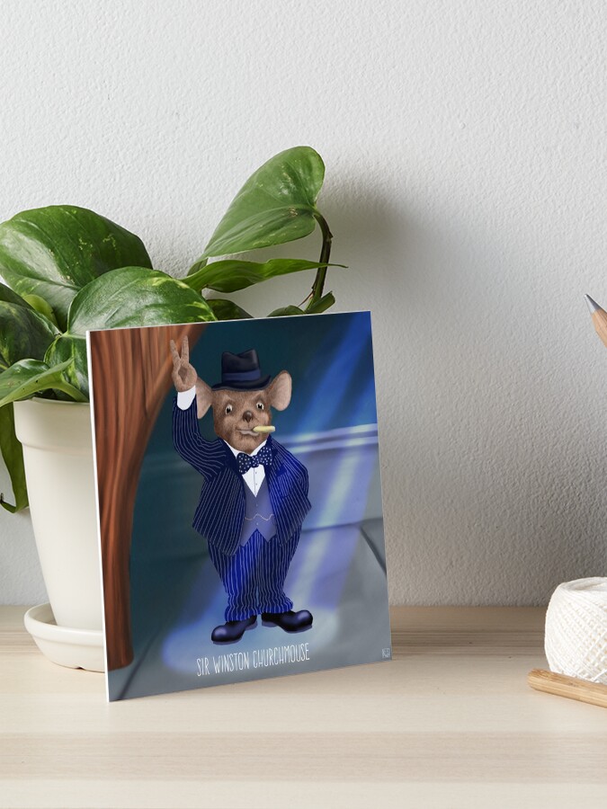 "Sir Winston Churchmouse" Art Board Print for Sale by KatieWStewart ...