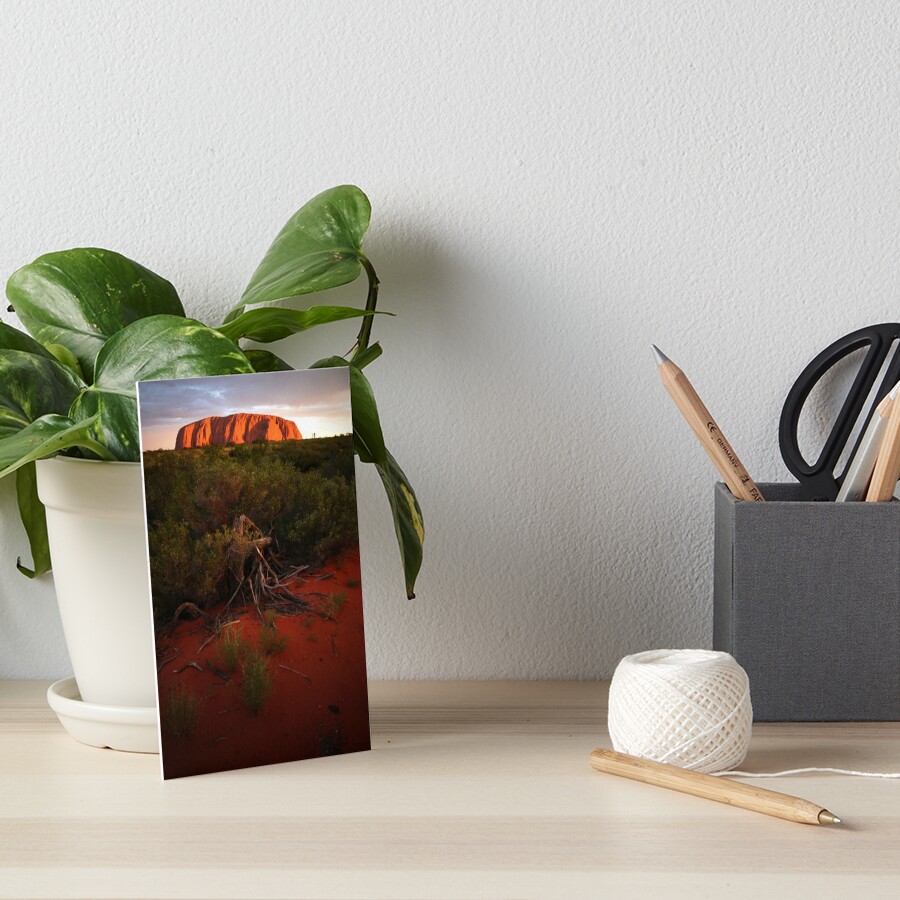 "Uluru at Sunset" Art Board Print by keiran | Redbubble