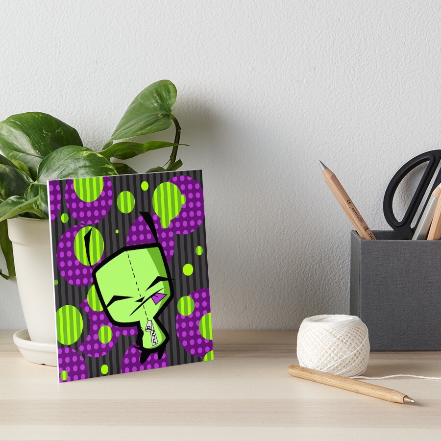 "Happy Gir from Invader Zim fanart" Art Board Print by NefariousBear ...