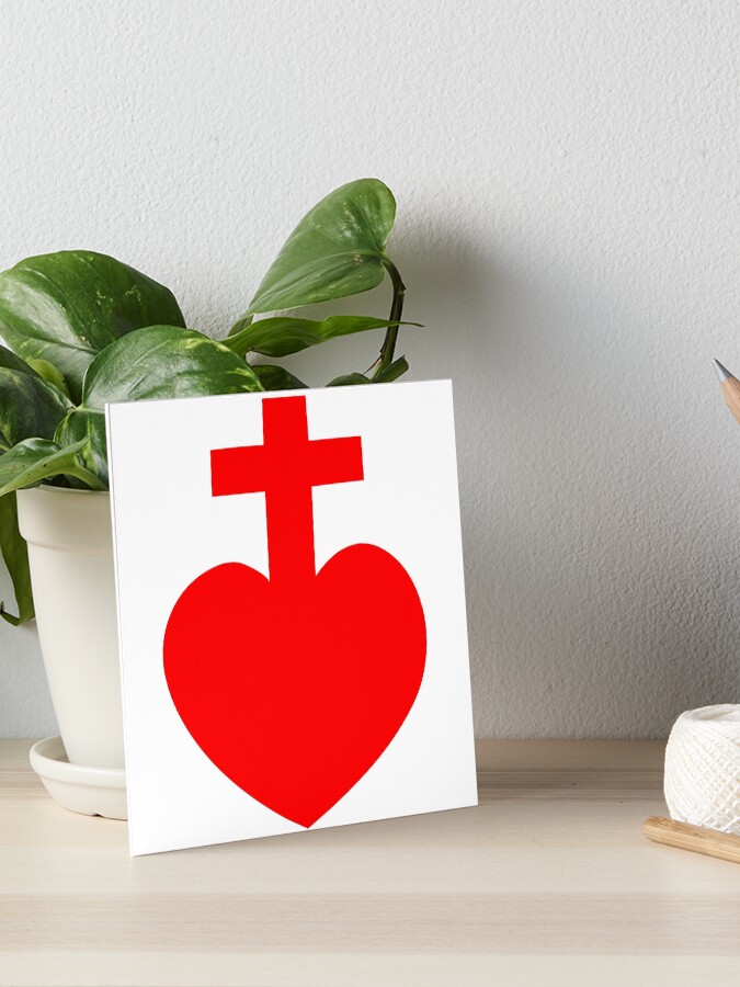 "holy heart cross sacré coeur vendée" Art Board Print for Sale by ...