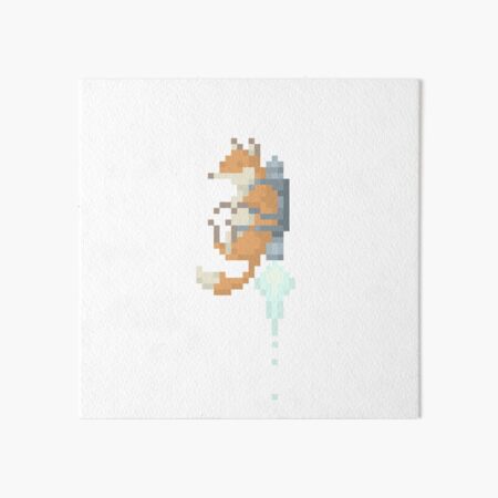 "Fox Jetpack Pixel Art" Art Board Print for Sale by obinsun | Redbubble