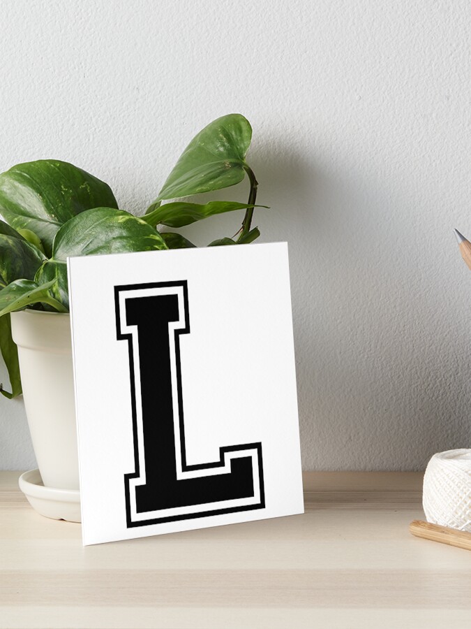 "Letter - L (black)" Art Board Print for Sale by Alphaletters | Redbubble