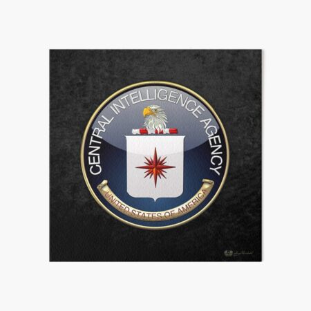 "Central Intelligence Agency - CIA Emblem 3D on Black Velvet" Art Board ...