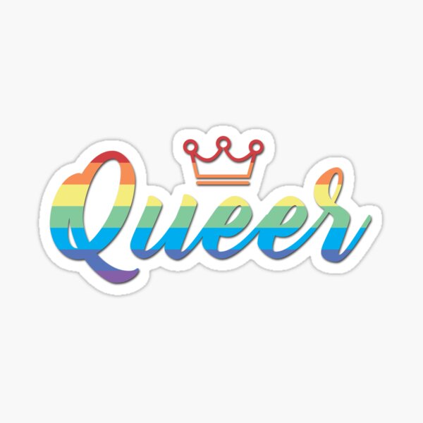 "Queer Rainbow" Sticker by WordvineMedia | Redbubble