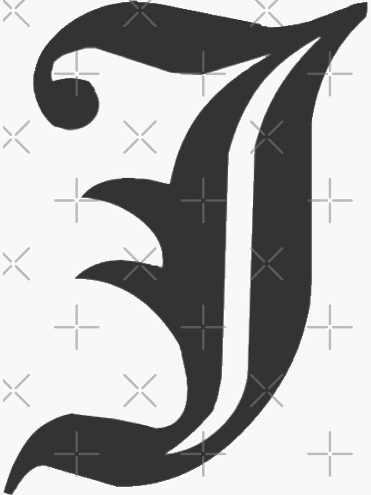 "J - Old English Lettering - J" Sticker by VintageTeesNow | Redbubble