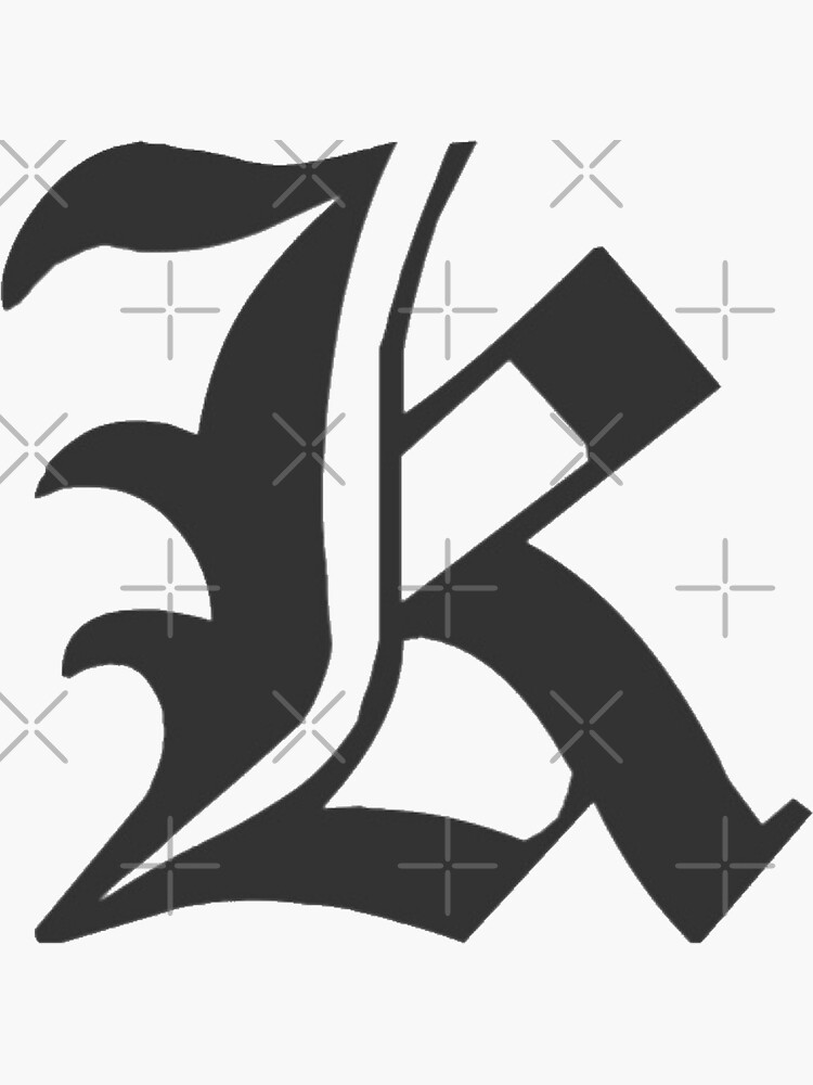 "K - Old English Lettering - K" Sticker by VintageTeesNow | Redbubble