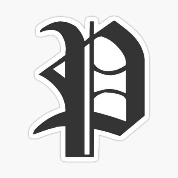 "P - Old English Lettering - P" Sticker by VintageTeesNow | Redbubble