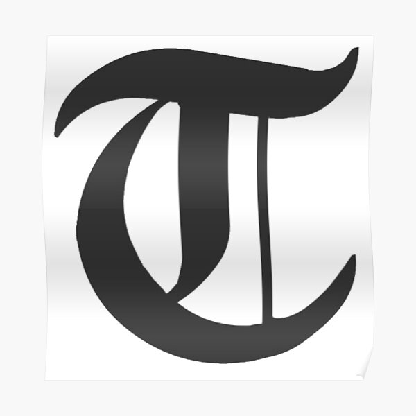 "T - Old English Lettering - T" Poster for Sale by VintageTeesNow ...