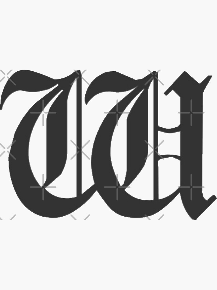 "W - Old English Lettering - W" Sticker for Sale by VintageTeesNow ...