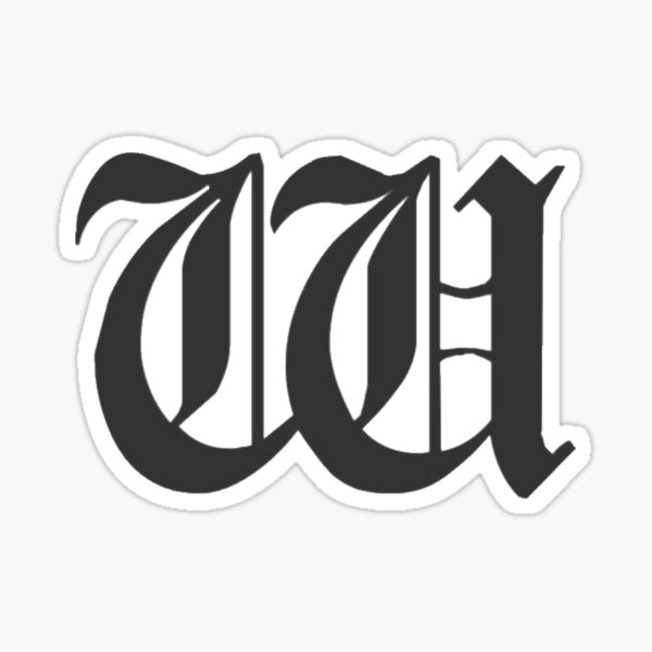 "W - Old English Lettering - W" Sticker for Sale by VintageTeesNow ...