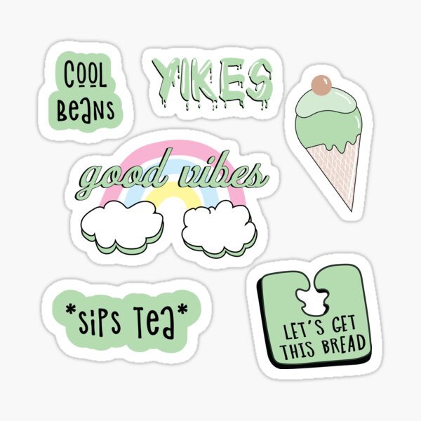 "Light Green Pastel Sticker Pack" Sticker for Sale by The-Goods | Redbubble