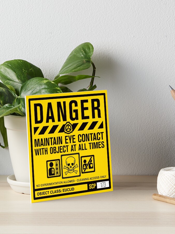 "SCP 173 Warning Sign" Art Board Print for Sale by narshero | Redbubble