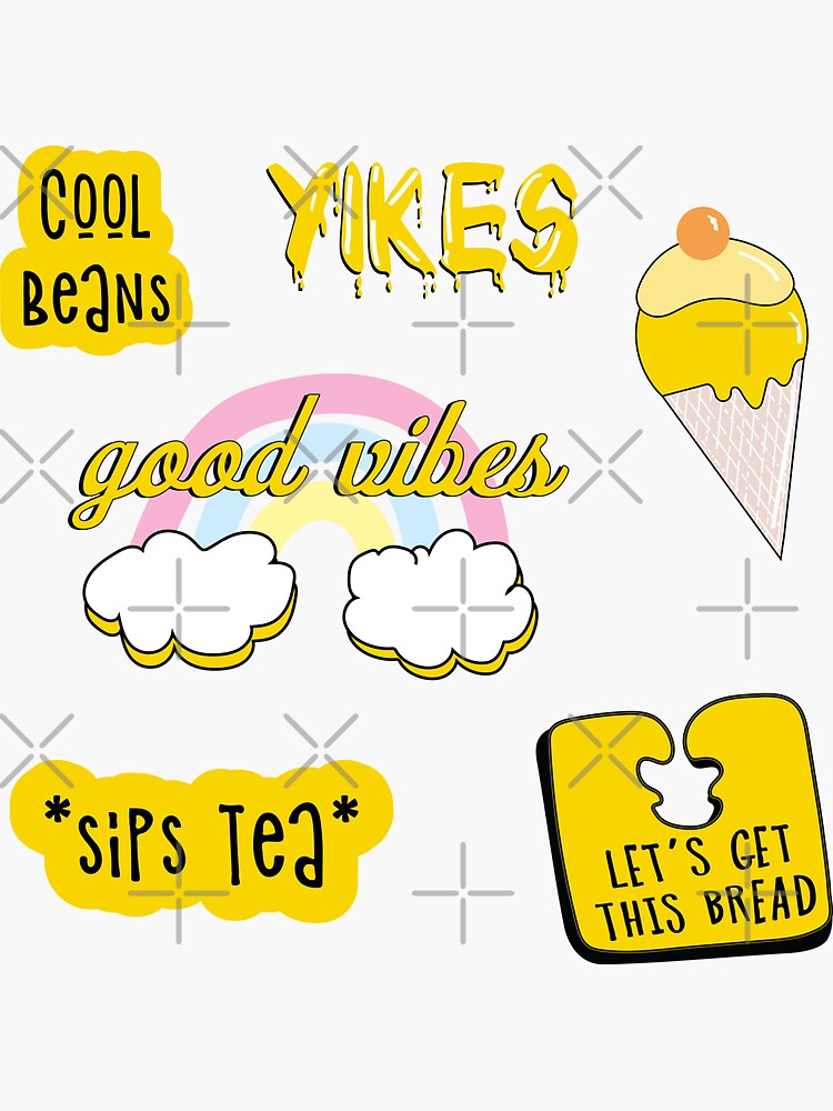 "Yellow Sticker Pack" Sticker for Sale by The-Goods | Redbubble