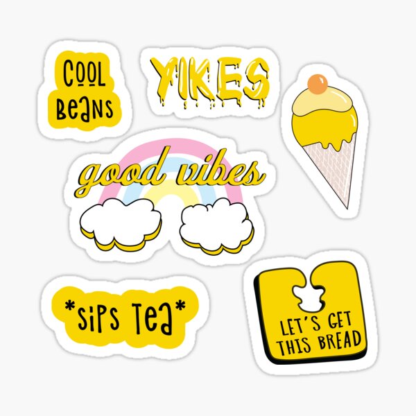 "Yellow Sticker Pack" Sticker for Sale by The-Goods | Redbubble