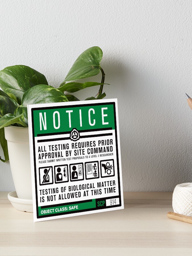 "SCP 914 Warning Sign" Art Board Print for Sale by narshero | Redbubble